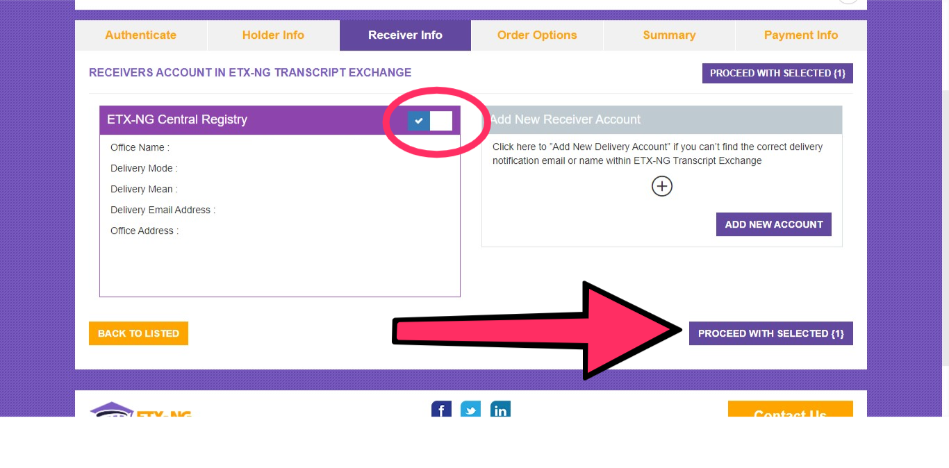 Transcript to Multiple Receivers - ETX.NG