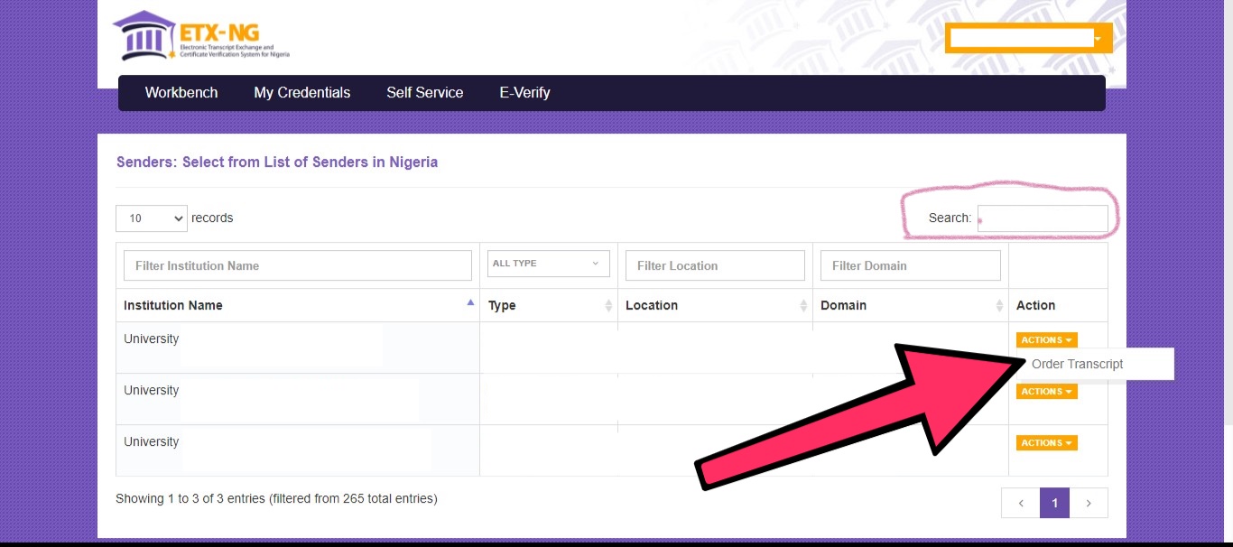TRS: Unlisted Receiver - ETX.NG