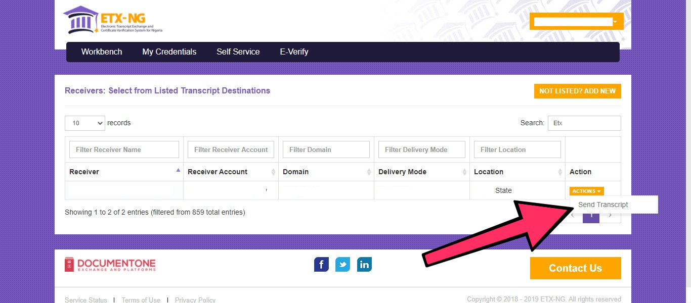 WES: Request and Delivery - ETX.NG