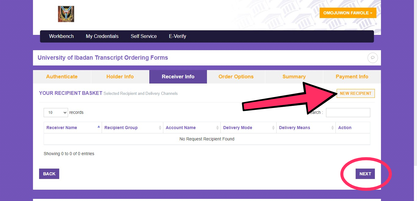 TRS: Unlisted Receiver - ETX.NG