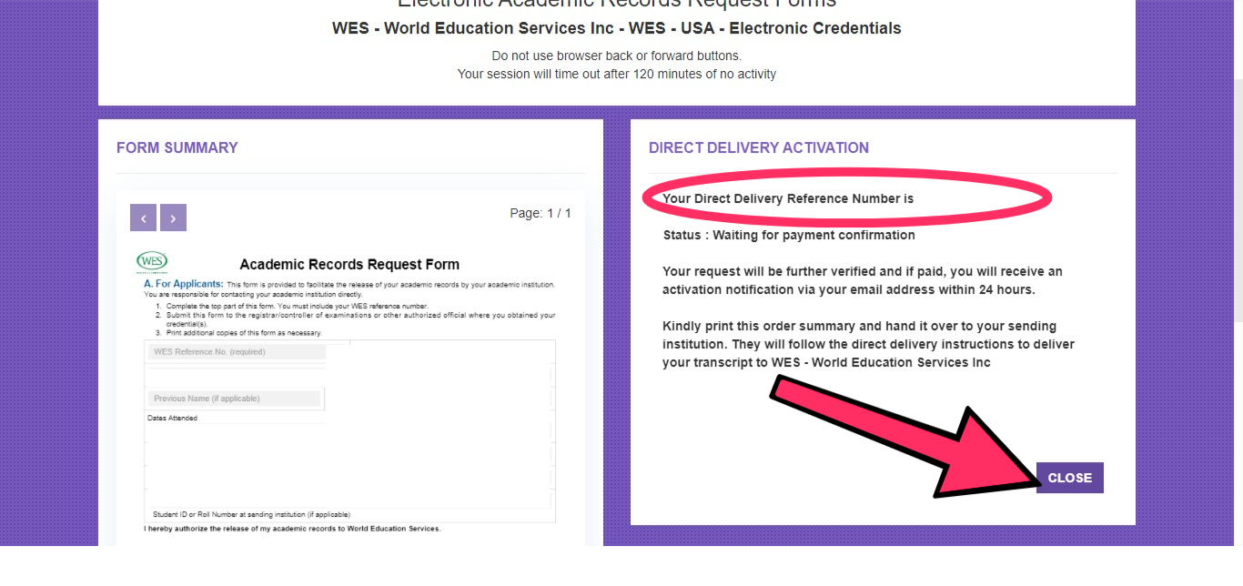 WES: Delivery Only - ETX.NG